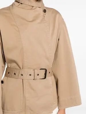MARANT ETOILE Prunille Belted Cotton Jacket