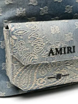Amiri Bandana-jacquard Denim Backpack