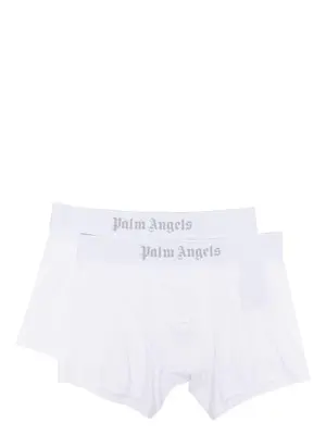 Palm Angels Logo-waistband Boxers - White