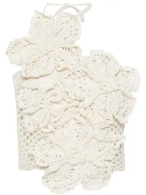 Cult Gaia Nazanin Crochet-knit Top