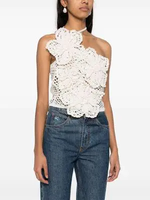 Cult Gaia Nazanin Crochet-knit Top
