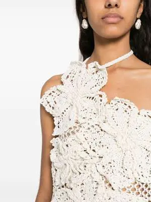 Cult Gaia Nazanin Crochet-knit Top