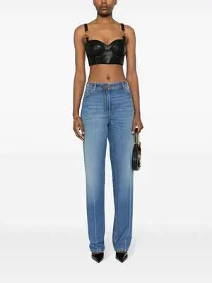 Versace Medusa '95 Leather Bustier Top