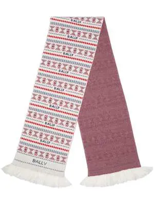Bally Mountain Wool Jacquard Scarf