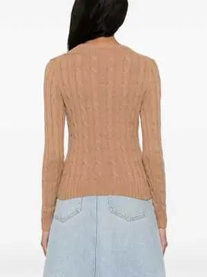 Polo Ralph Lauren Pony Motif Cotton Jumper - Brown
