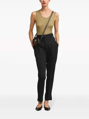 Ami High-waist Tapered Trousers - Black