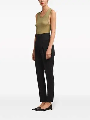Ami High-waist Tapered Trousers - Black