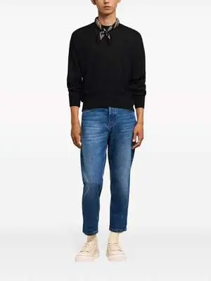 AMI Paris De Coeur Wool Sweater - Black