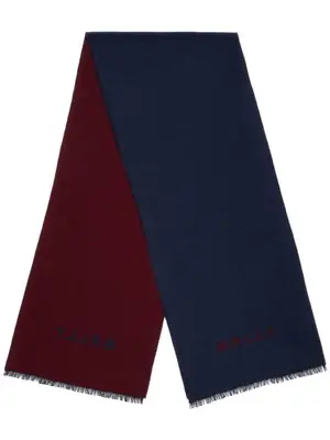 Bally Logo-intarsia Wool Scarf