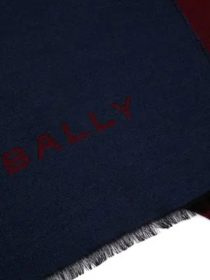 Bally Logo-intarsia Wool Scarf