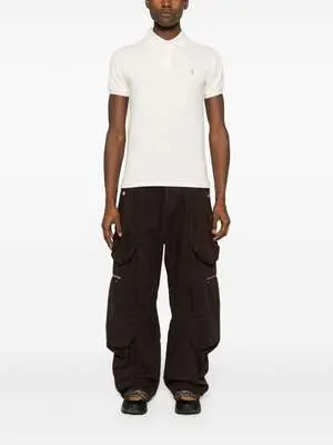 Polo Ralph Lauren Embroidered Cotton Polo Shirt - Neutrals