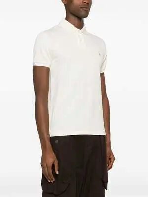 Polo Ralph Lauren Embroidered Cotton Polo Shirt - Neutrals