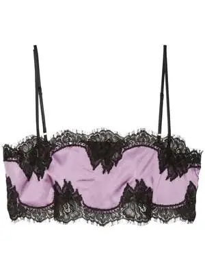 FLEUR DU MAL Lace-trimmed Bandeau Top