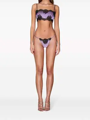 FLEUR DU MAL Lace-trimmed Bandeau Top