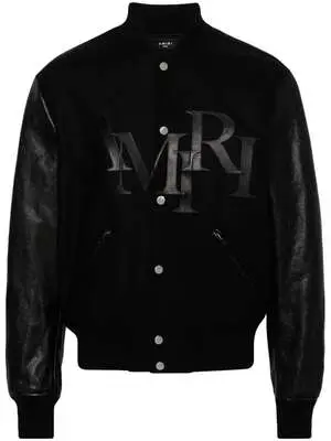 Amiri Staggered Logo Varsity Jacket
