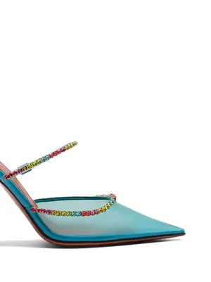 Amina Muaddi Gilda Glass 95mm Mules