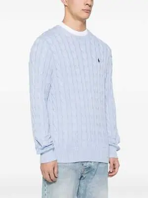 Polo Ralph Lauren Cotton Jumper With Pony Motif - Blue