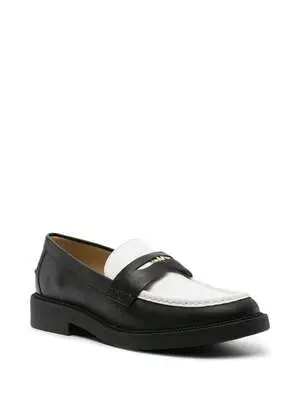 Michael Kors Logo-embossed Leather Loafers