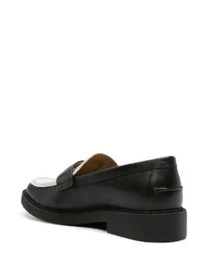 Michael Kors Logo-embossed Leather Loafers