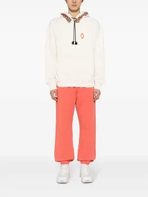 COUNTY OF MILAN Logo-embroidered Cotton Track Pants - Orange