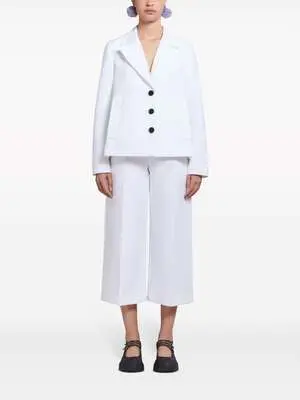 Marni Single-breasted Cotton Blazer - White