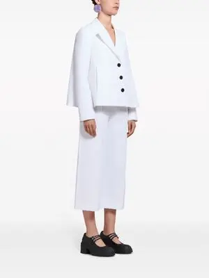 Marni Single-breasted Cotton Blazer - White