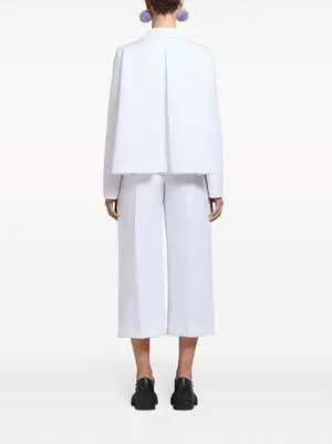 Marni Single-breasted Cotton Blazer - White