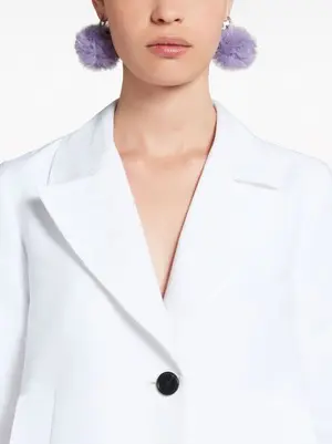 Marni Single-breasted Cotton Blazer - White