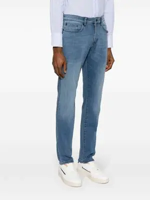 BOSS Mid-rise Straight-leg Jeans - Blue