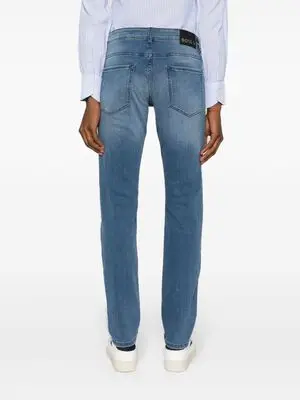 BOSS Mid-rise Straight-leg Jeans - Blue