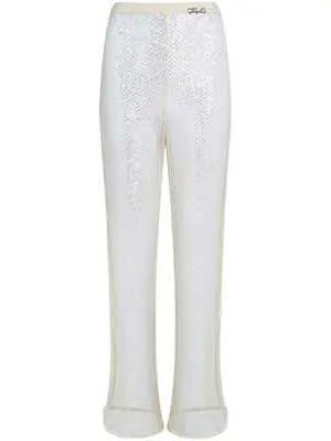 Karl Lagerfeld Sequinned Mesh Trousers