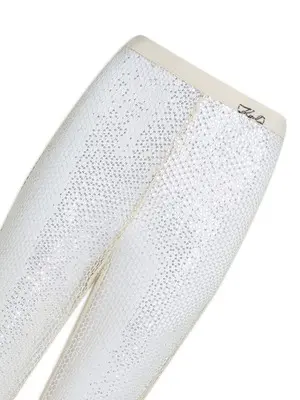 Karl Lagerfeld Sequinned Mesh Trousers