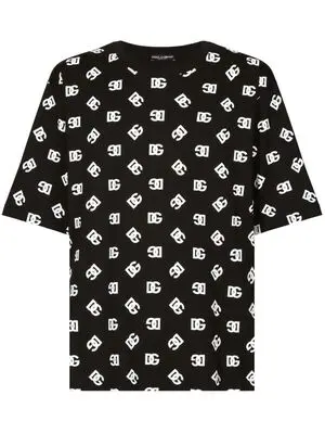Dolce & Gabbana Monogram-print Cotton T-shirt
