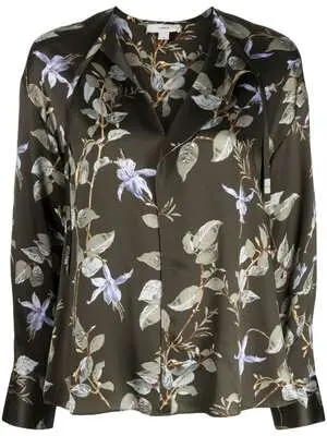 Vince Bellflower Silk Blouse