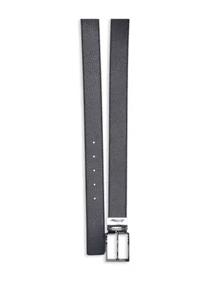Emporio Armani Leather Buckle Belt - Black