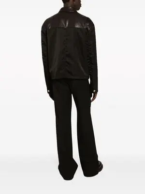 Dolce & Gabbana Logo-plaque Leather Jacket