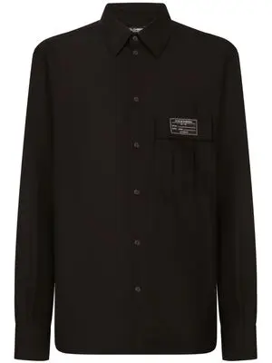 Dolce & Gabbana Logo-patch Cotton Shirt