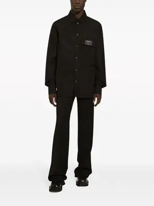 Dolce & Gabbana Logo-patch Cotton Shirt