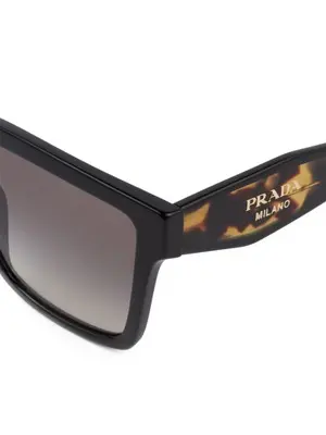Prada Logo Detail Square Frame Sunglasses