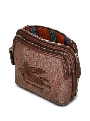 Etro Pegaso-embroidered Leather Bag