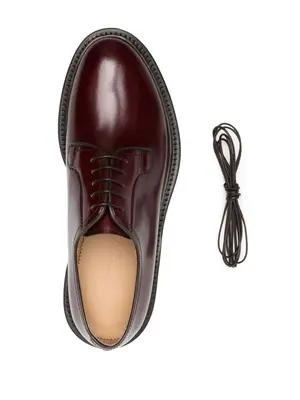 SCAROSSO Harry Leather Derby Shoes - Red