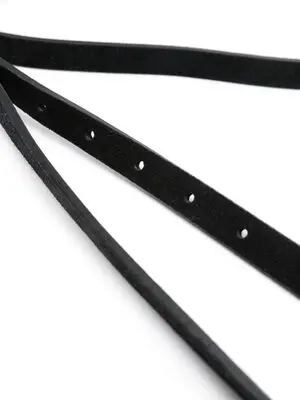 D4.0 Double-strap Leather Belt - Black