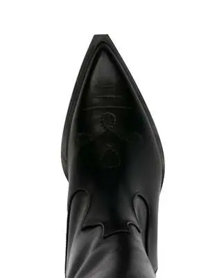 SCAROSSO Dolly 50mm Leather Boots - Black