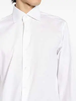 Brioni Long-sleeve Cotton Shirt - White