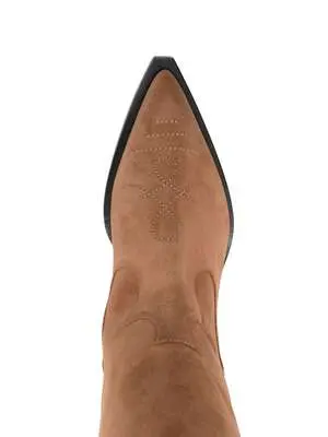SCAROSSO Dolly Suede Boots - Brown