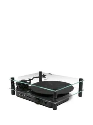 TRANSPARENT Turntable Record Player - Black