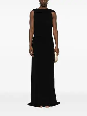 Alberta Ferretti Cowl-effect Open-back Gown