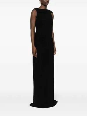 Alberta Ferretti Cowl-effect Open-back Gown