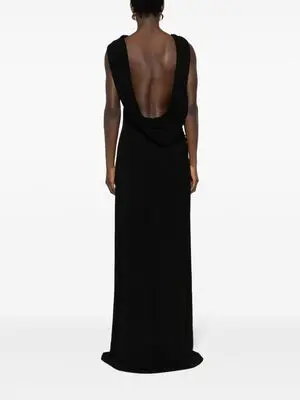 Alberta Ferretti Cowl-effect Open-back Gown