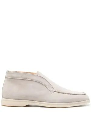 SCAROSSO Leonardo Suede Boots - Neutrals